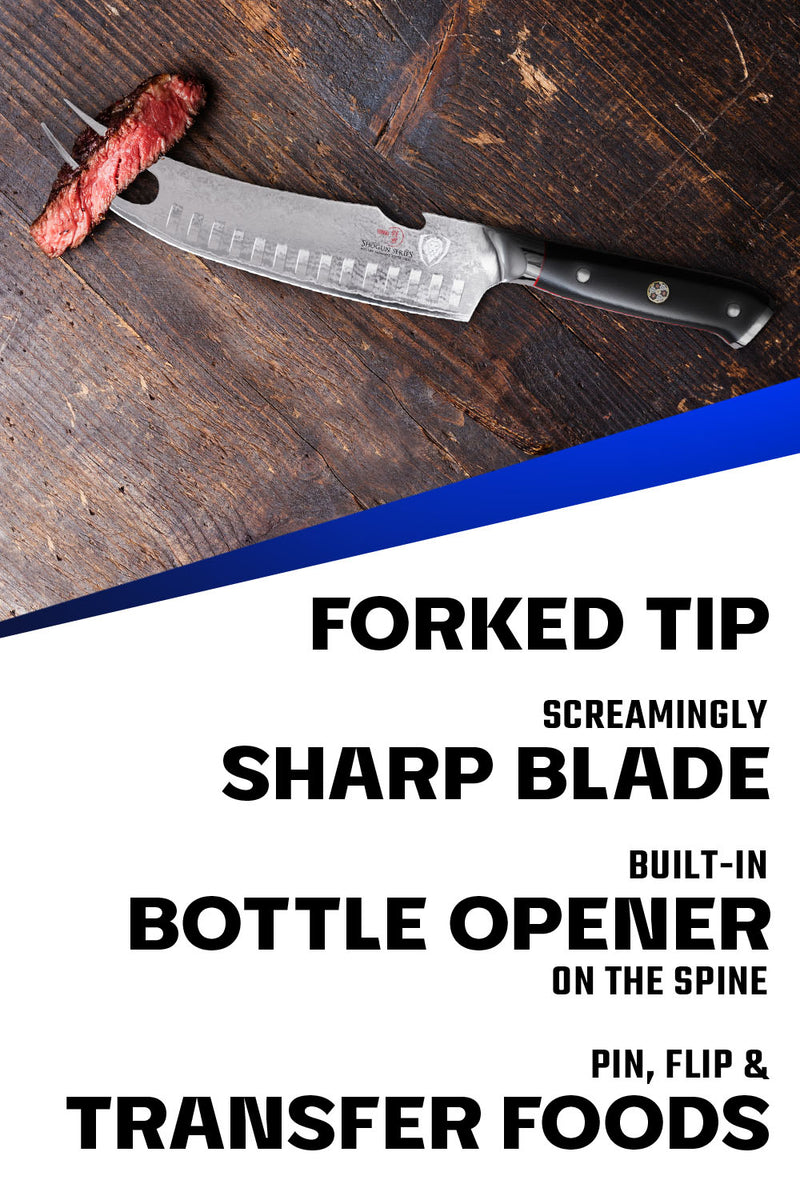 BBQ | Pitmaster Meat Knife - Forked Tip & Bottle Opener | Dalstrong ...